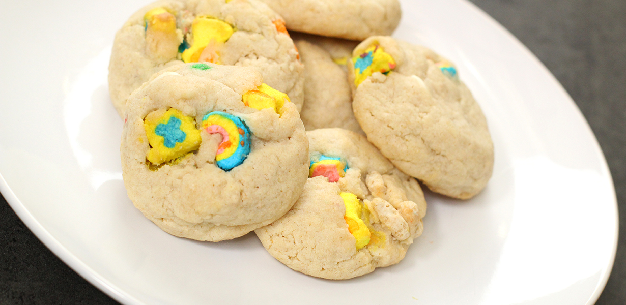 White Chocolate Lucky Charms Cookies