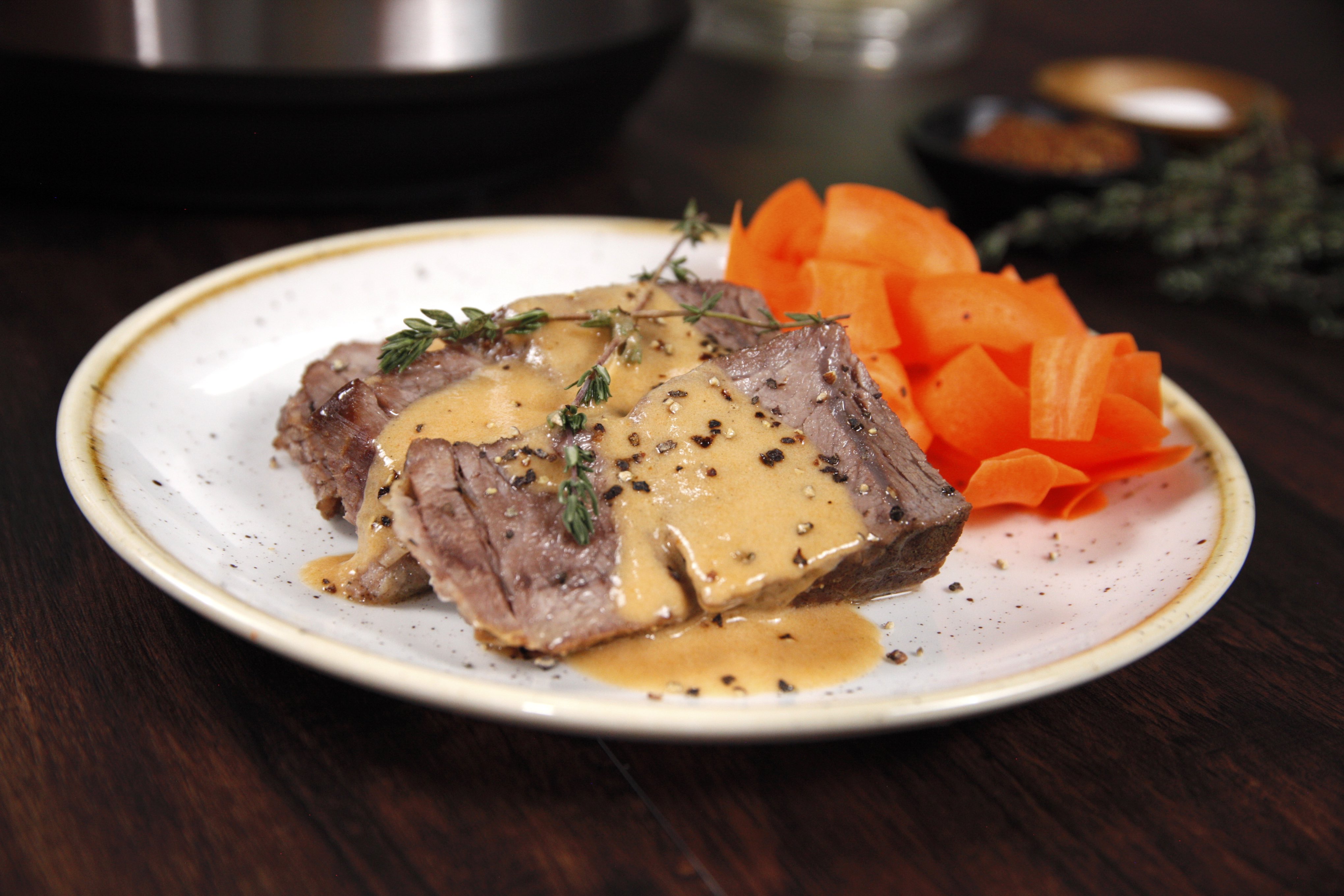 Instant Pot Mustard Beer Braised Beef